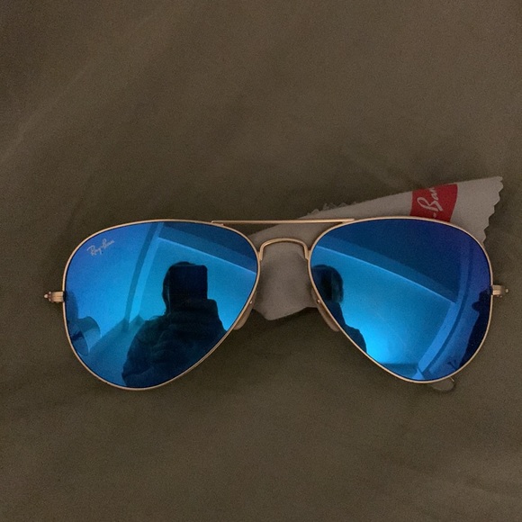 Ray-Ban | Accessories | Ray Ban Aviators Blue | Poshmark